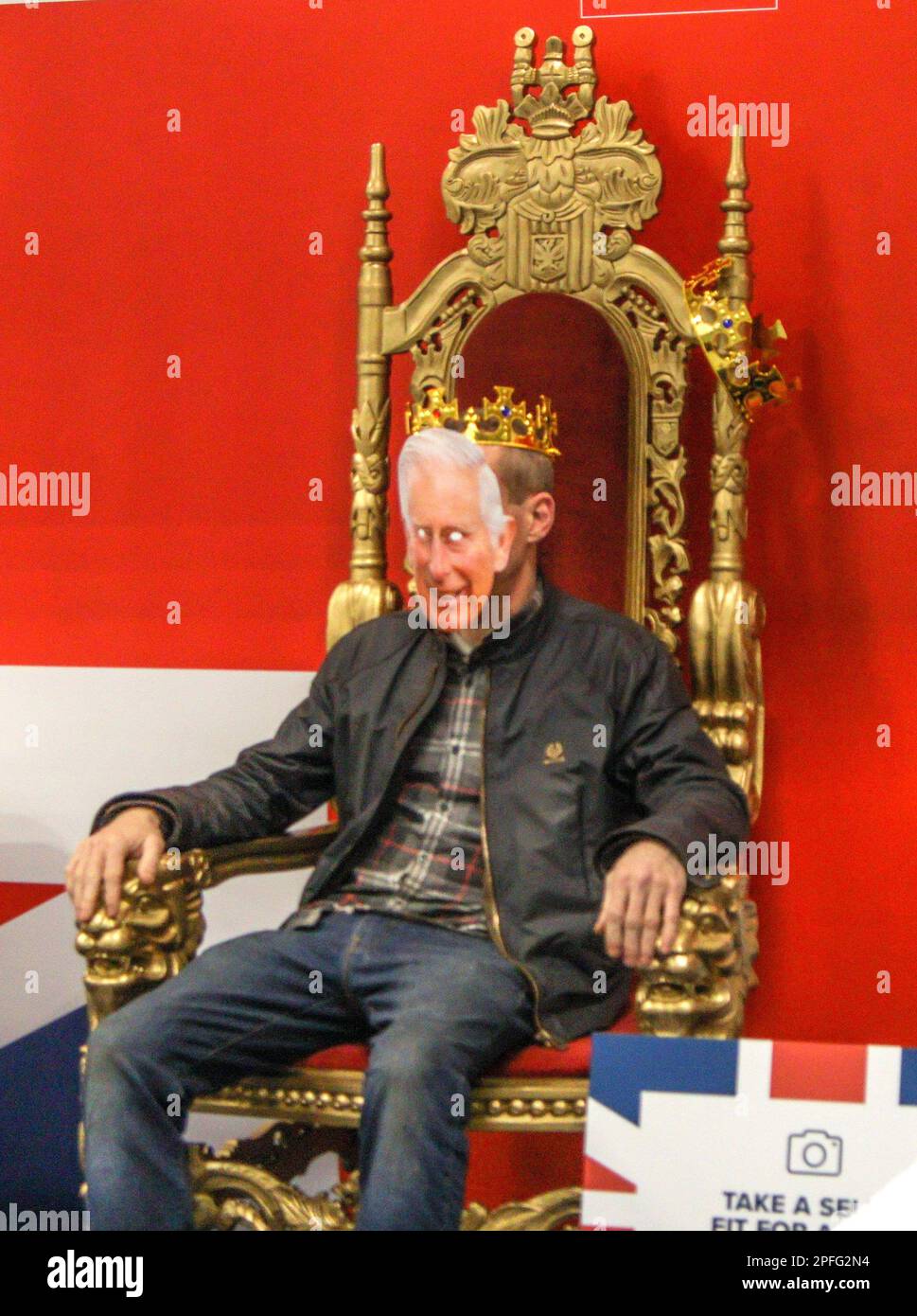 London 17 March 2023 The selfie throne at the competition to create ...