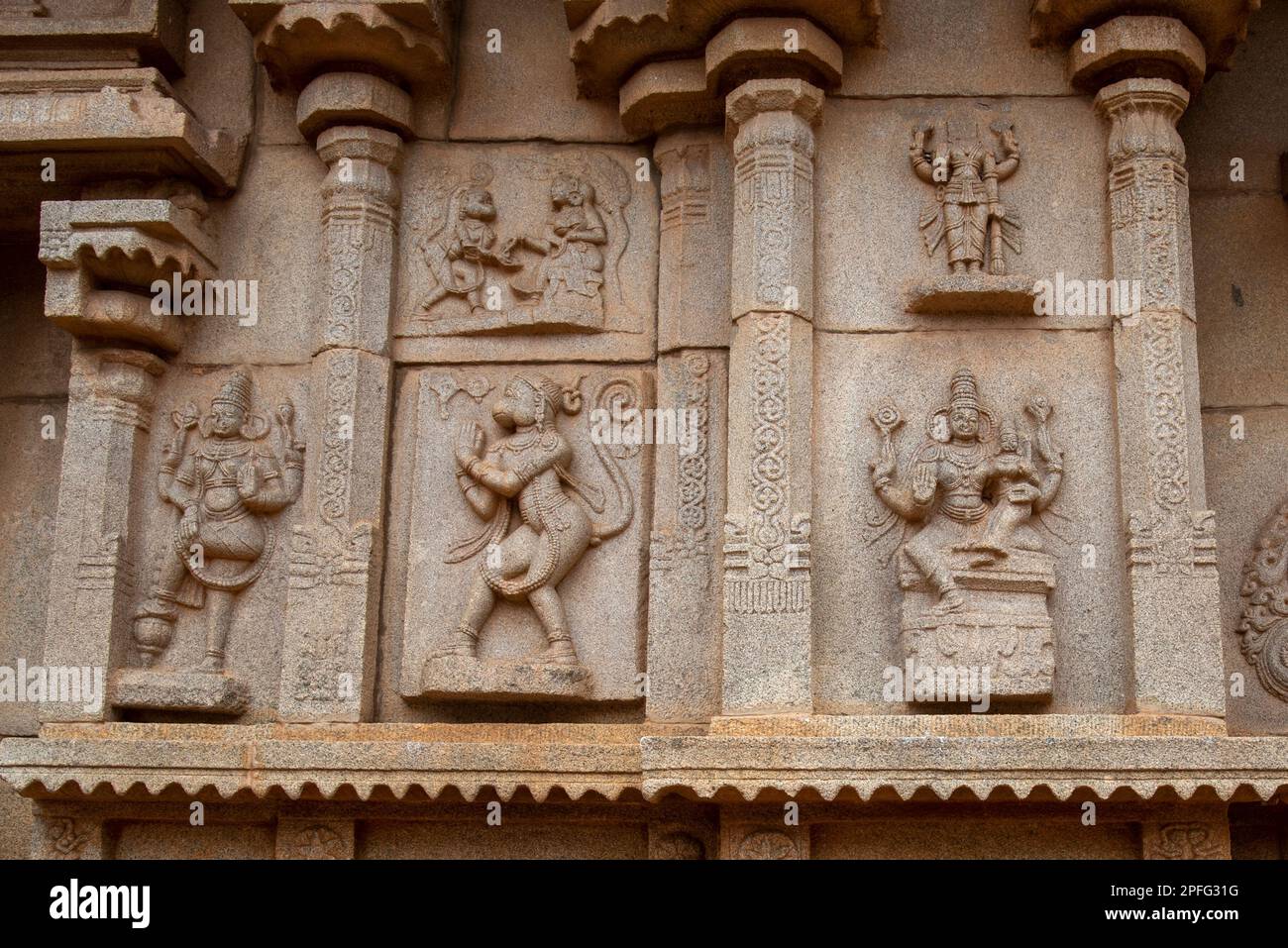 Hazara Rama Temple in Hampi is famous for the lovely bas reliefs and ...