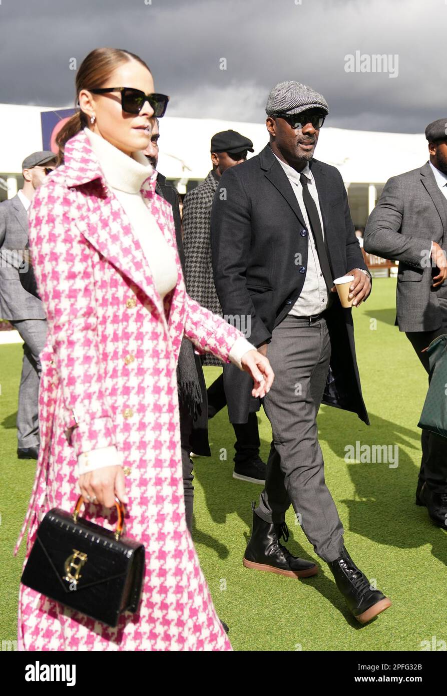 Jade Holland Cooper and Idris Elba ahead of day four of the Cheltenham ...