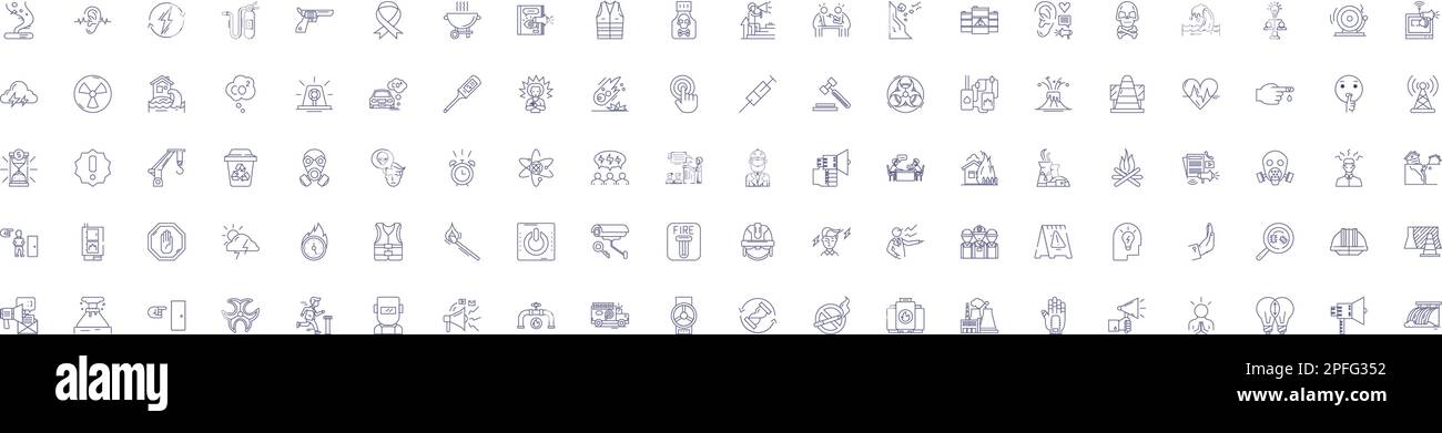 Notification line icons signs set. Design collection of Alert, Reminder ...