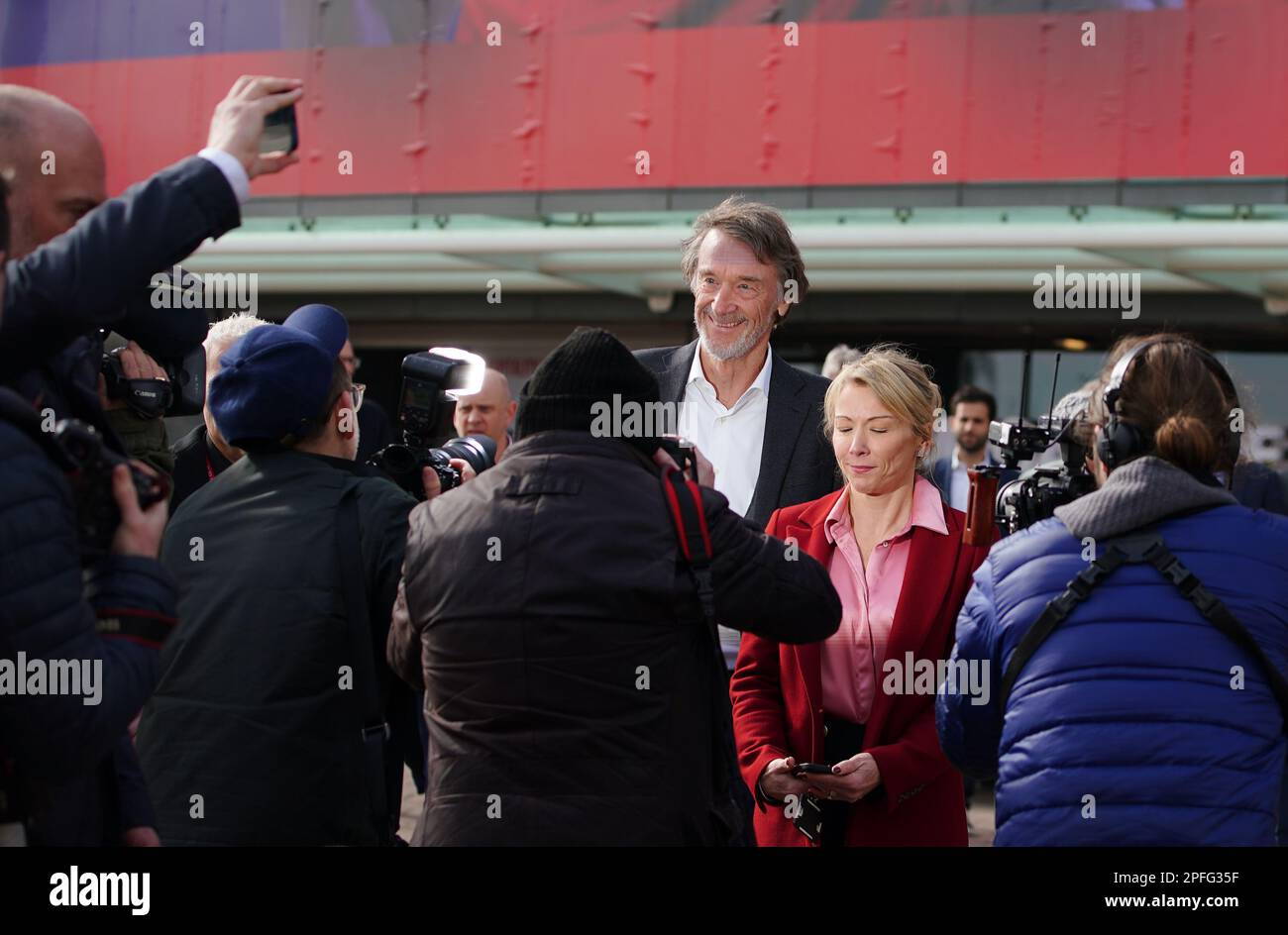 Sir Jim Ratcliffe at Old Trafford, home of Manchester United ...