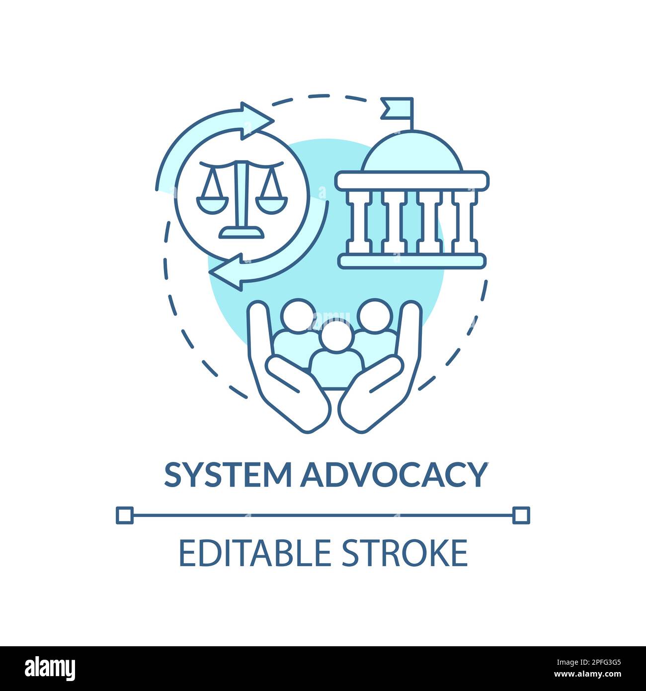 System advocacy turquoise concept icon Stock Vector Image & Art - Alamy