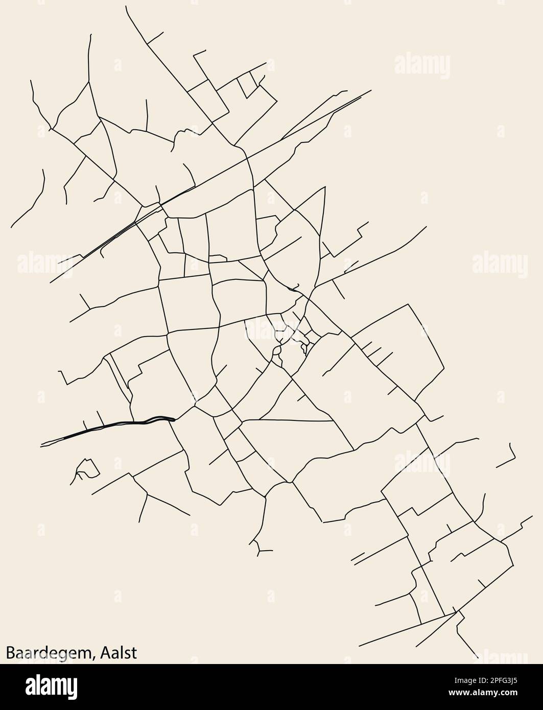 Street roads map of the BAARDEGEM COMMUNE, AALST Stock Vector Image ...