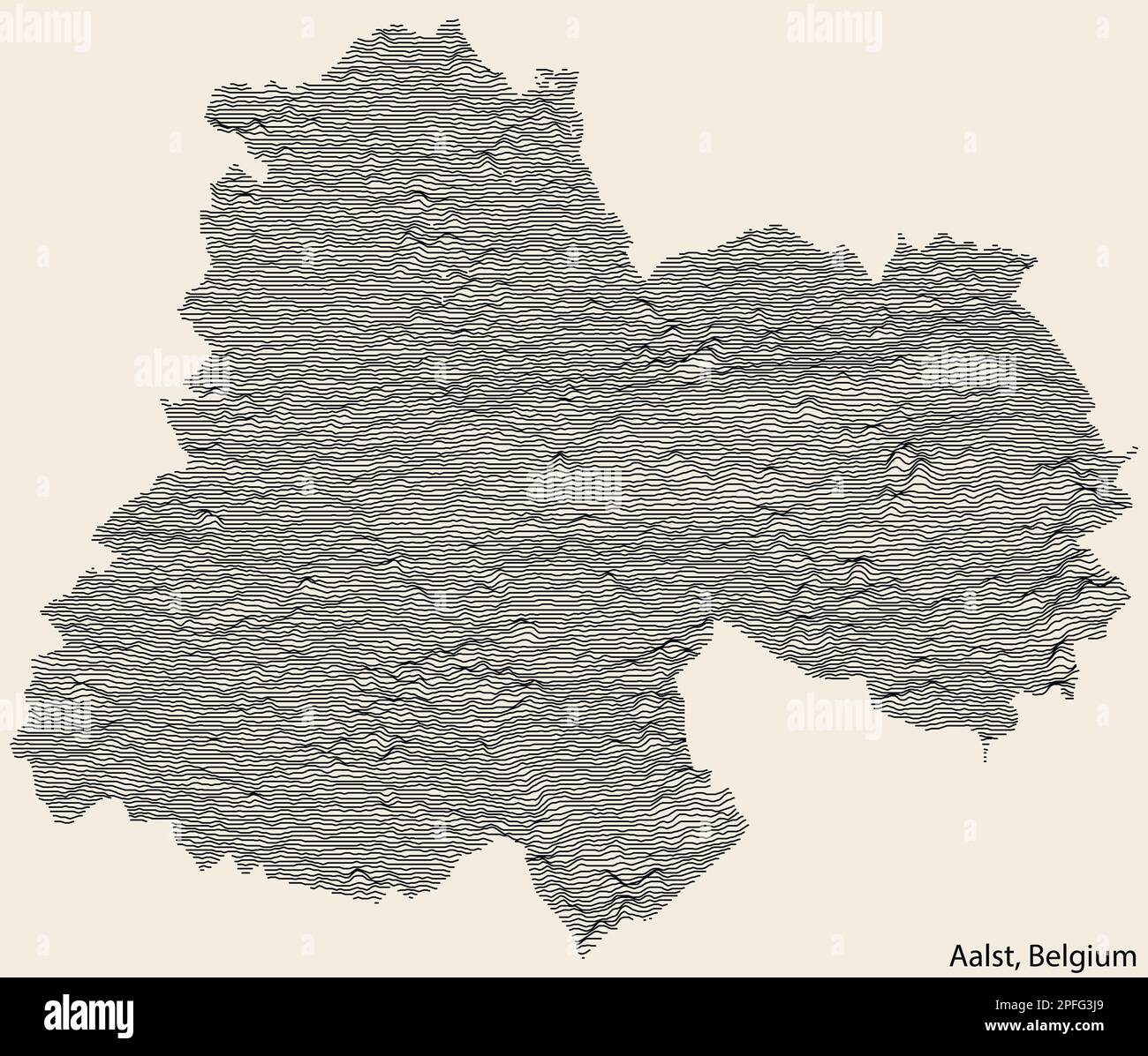 Topographic relief map of AALST, BELGIUM Stock Vector Image & Art - Alamy