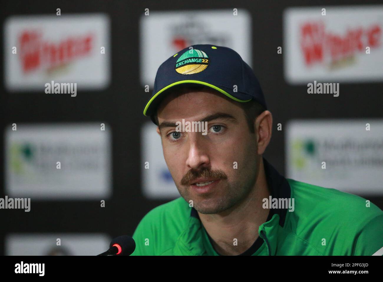Ireland captain Andrew Balbirnie addressing a pre-match press ...