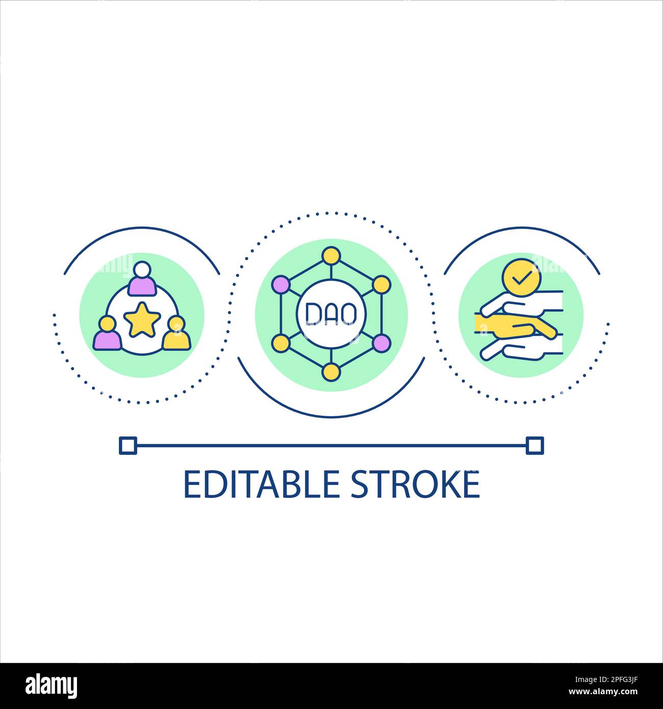 DAO network development loop concept icon Stock Vector Image & Art - Alamy