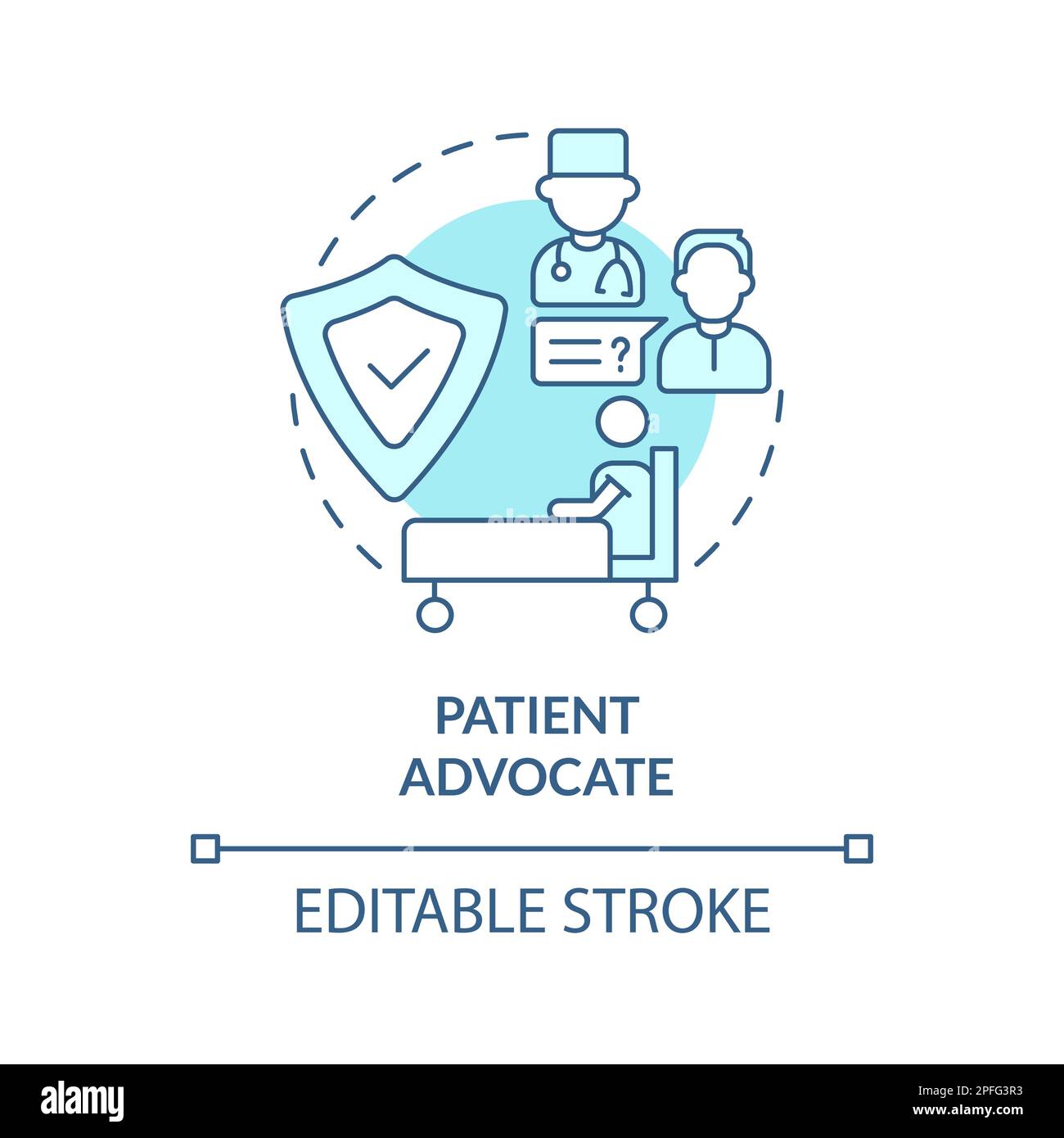 Patient advocate turquoise concept icon Stock Vector Image & Art - Alamy