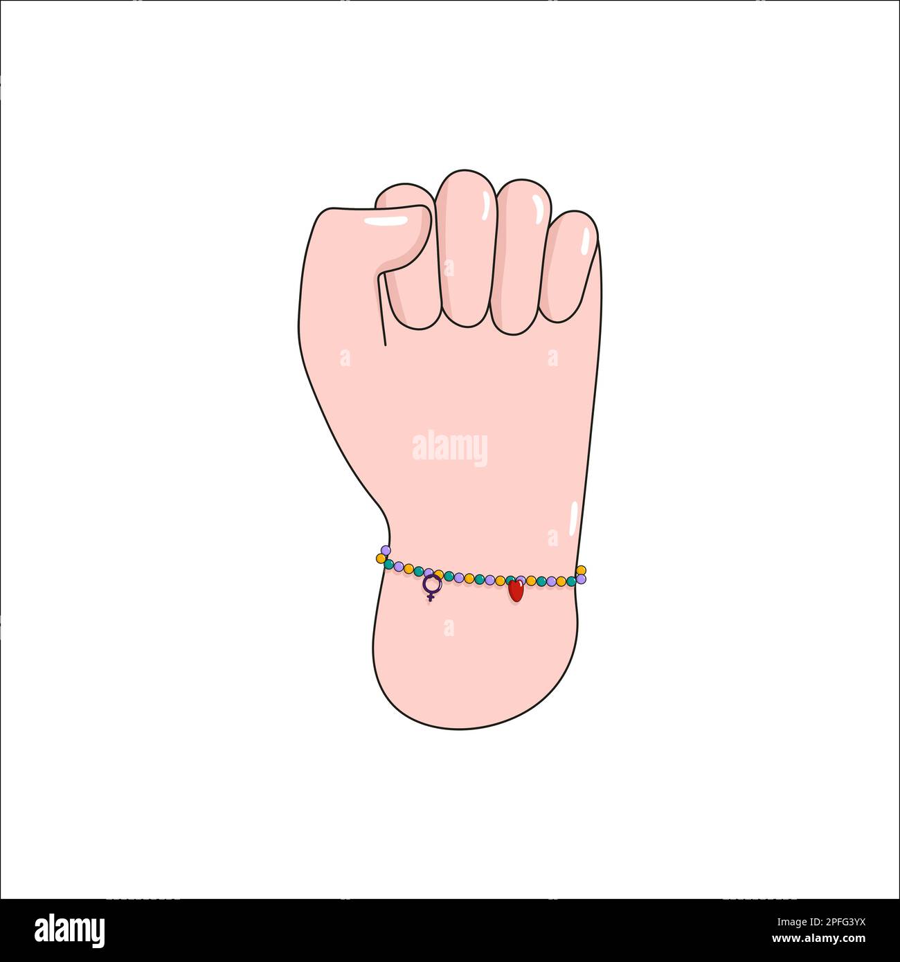 Symbol of feminism Feminism Sign,Fist,Female Symbol. Women's Rights Day ...