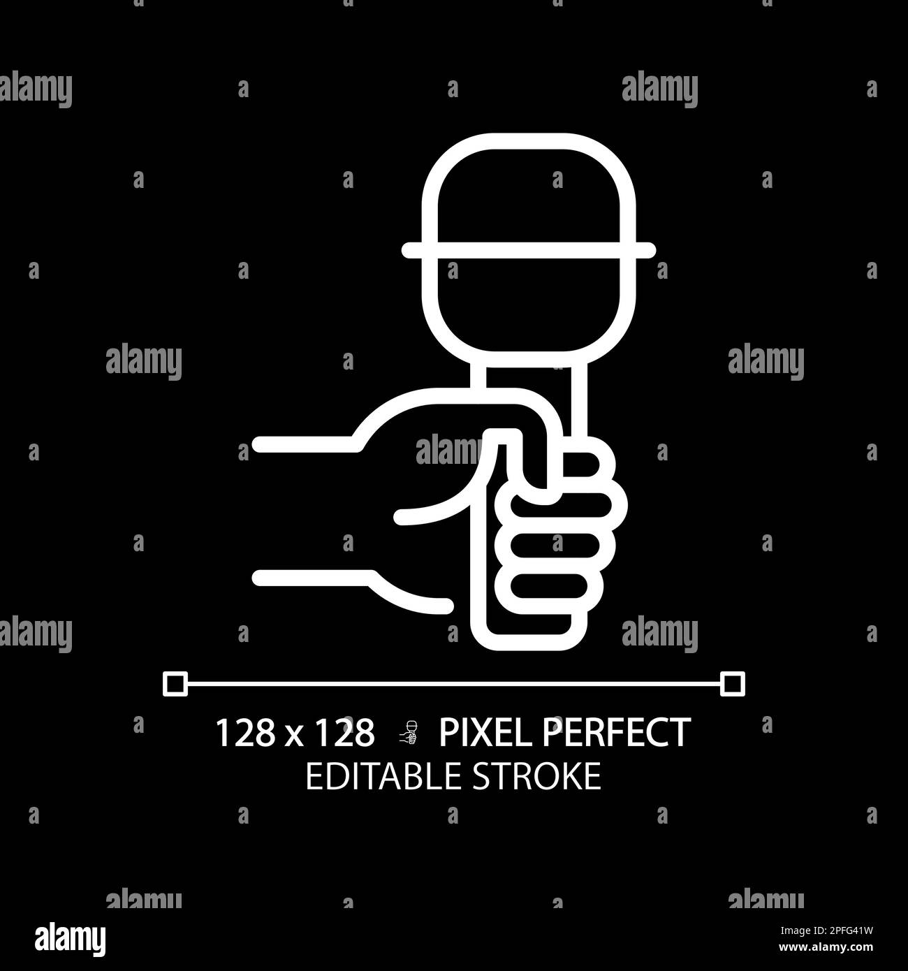 Microphone hand dark Black and White Stock Photos & Images - Alamy