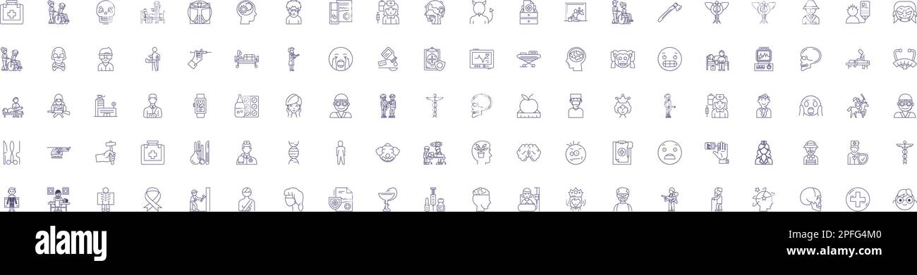 Mindfulness line icons signs set. Design collection of Awareness ...