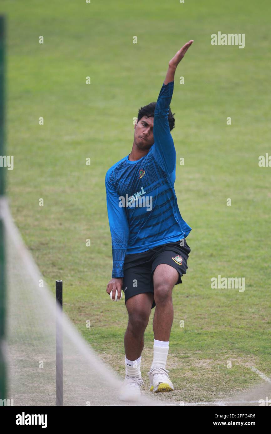 Hasan Mahmud during the Bangladesh National Cricket ODI Team attends ...