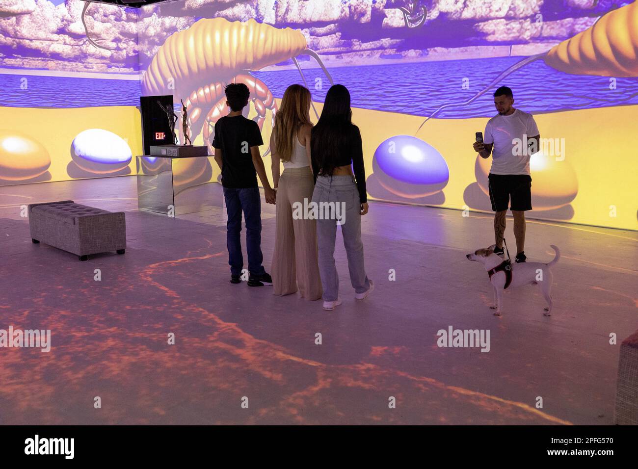 Miami, United States. 16th Mar, 2023. Fans of the artist Salvador Dalí ...