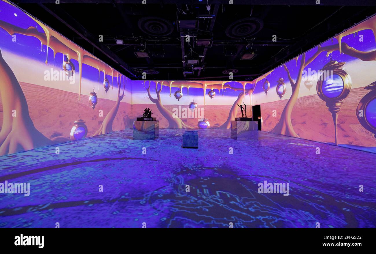 Miami, United States. 16th Mar, 2023. Fans of the artist Salvador Dalí ...