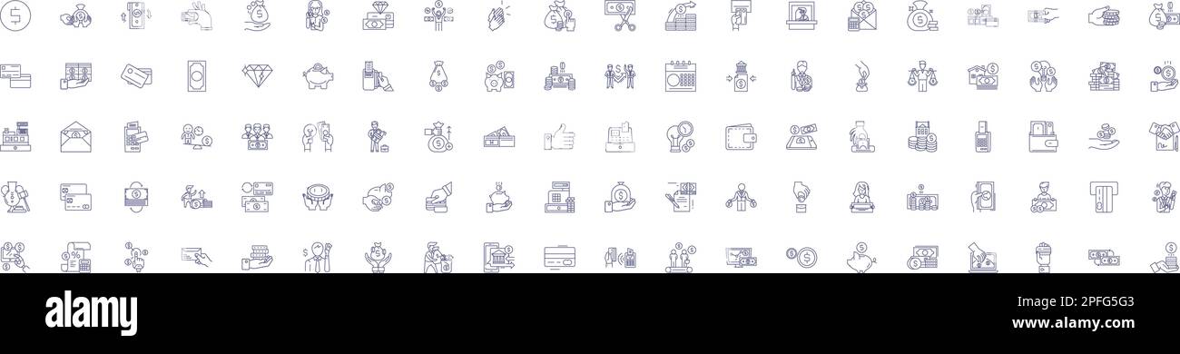 Payment Line Icons Signs Set Design Collection Of Payment Remittance Disbursement Expense 