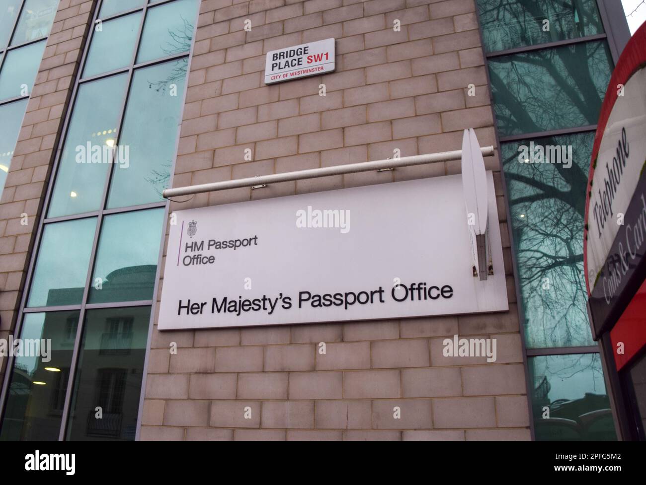 London, UK. 17th March 2023. Previous HM Passport Office in Victoria ...