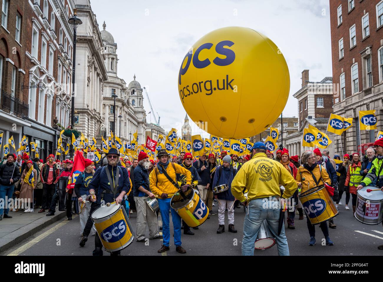 Civil servants strike and demonstration for fair pay organised by PCS ...