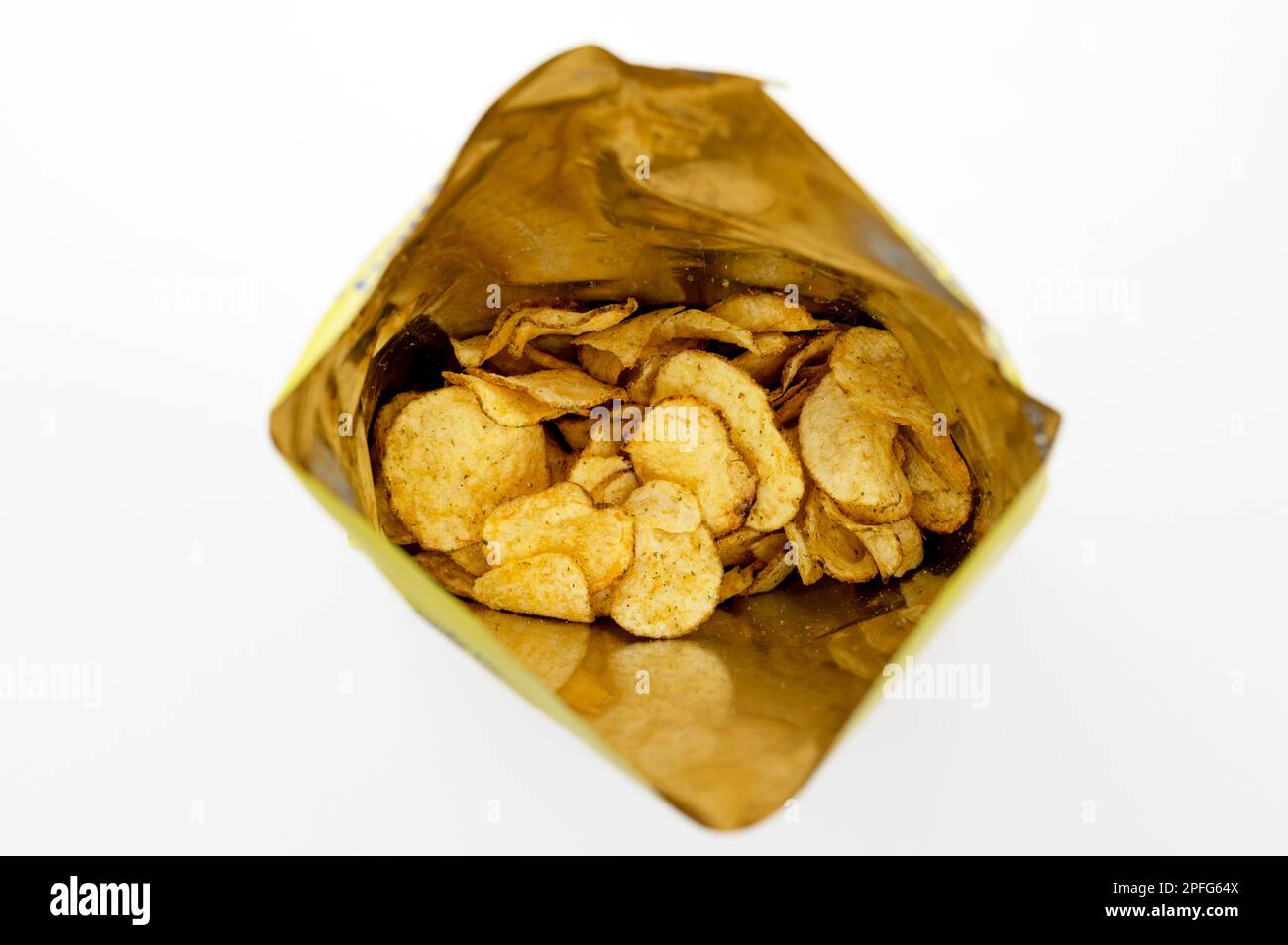 Simply roasted mature cheddar & onion flavoured potato crisps Stock ...