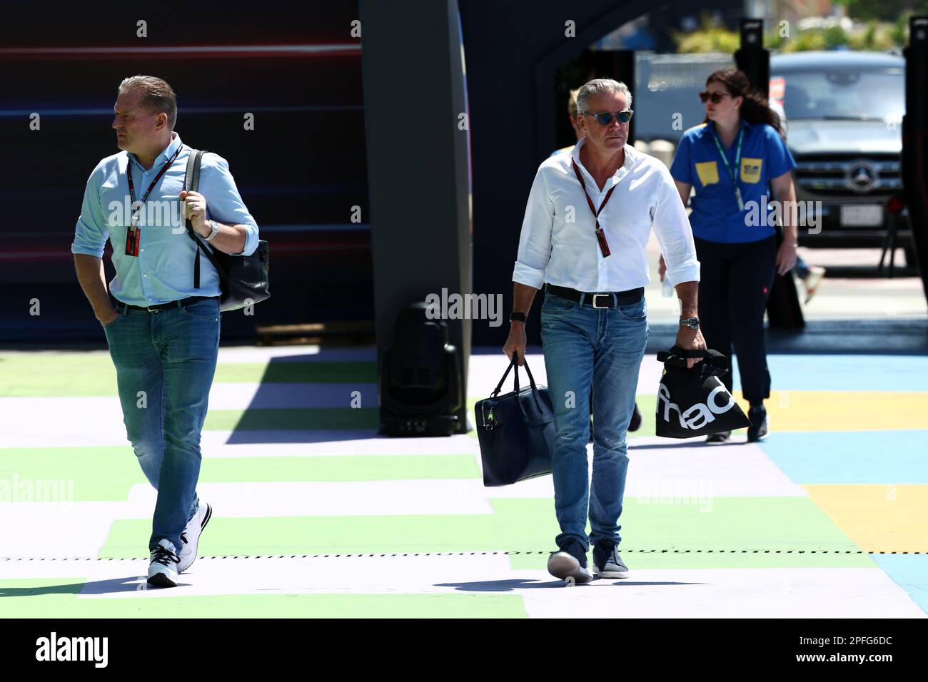 Jeddah, Saudi Arabia. 17th Mar, 2023. (L to R): Max Verstappen (NLD ...