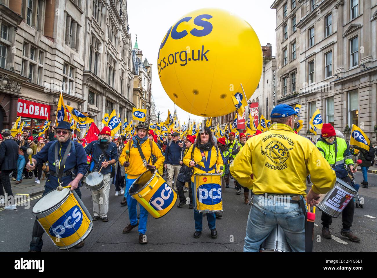 Civil servants strike and demonstration for fair pay organised by PCS ...