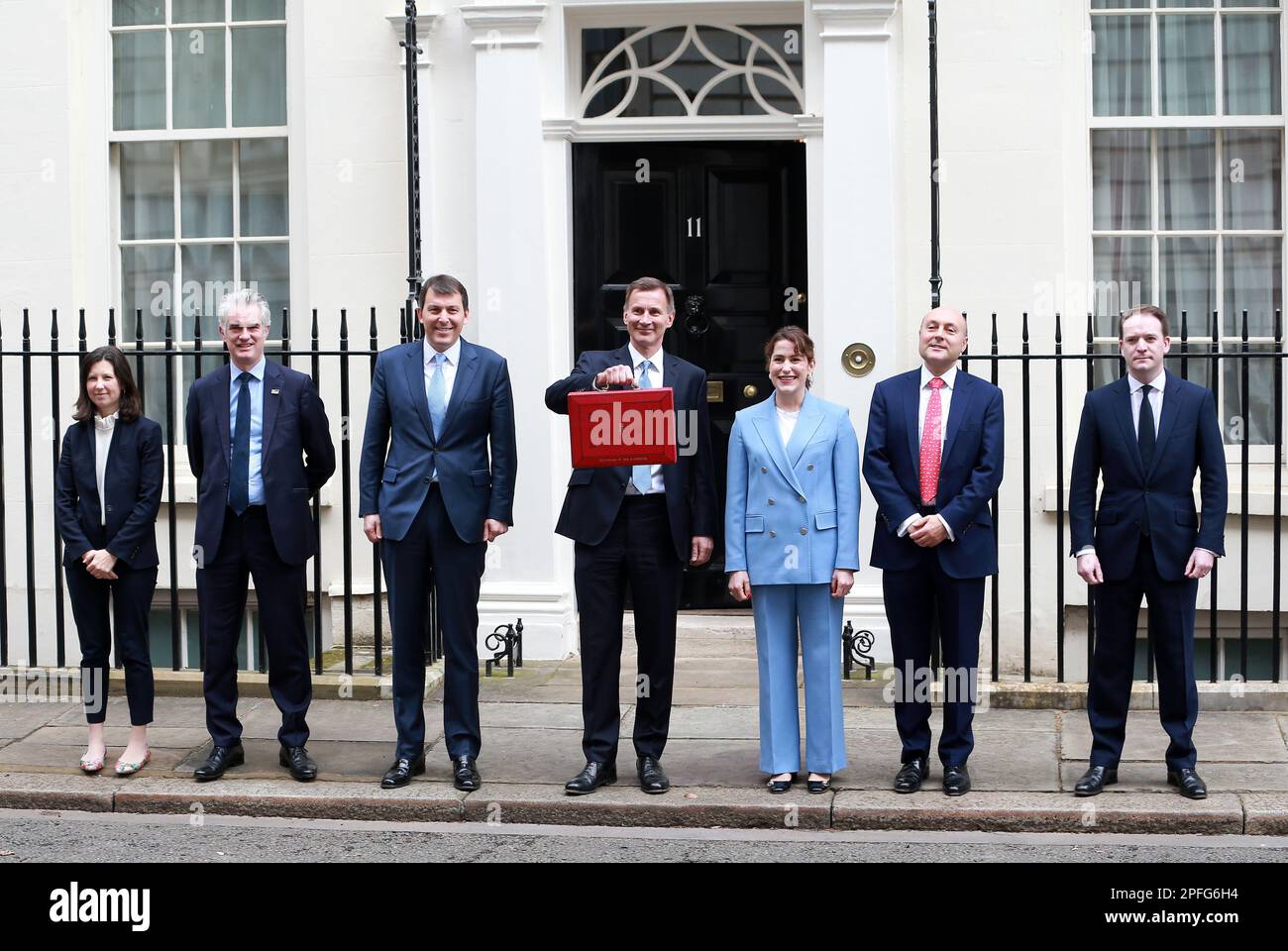 Chancellor of the Exchequer, Jeremy Hunt poses with his ministerial ...