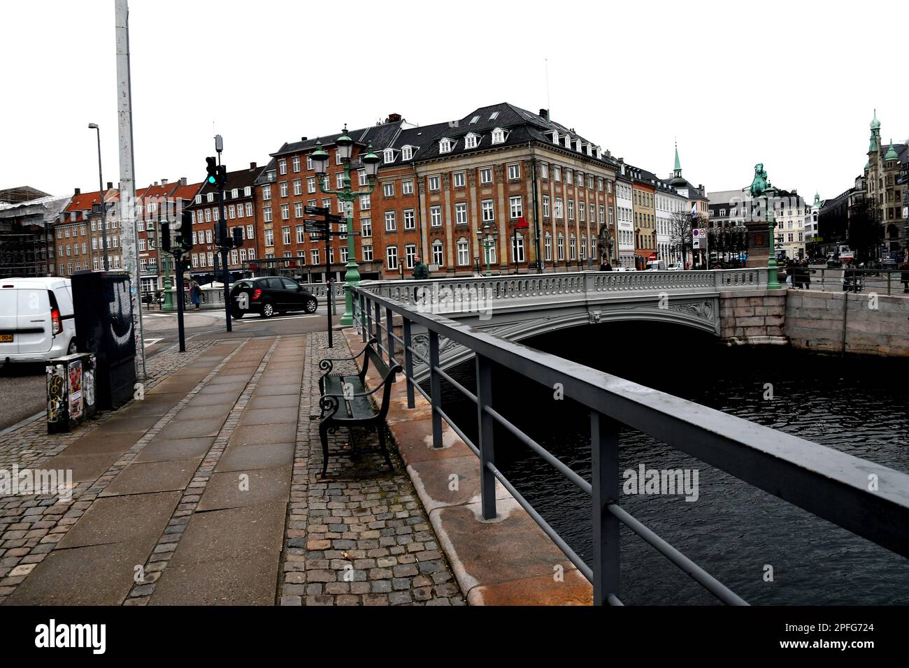 Copenhagen /Denmark/16 March 2023/ Hojbro bridge in other word hojbro ...