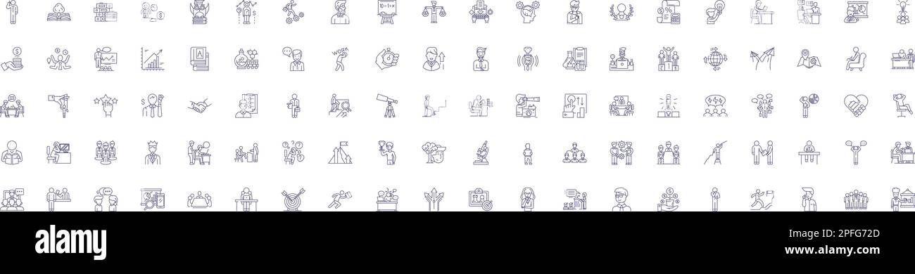 Mentorship line icons signs set. Design collection of Mentor ...