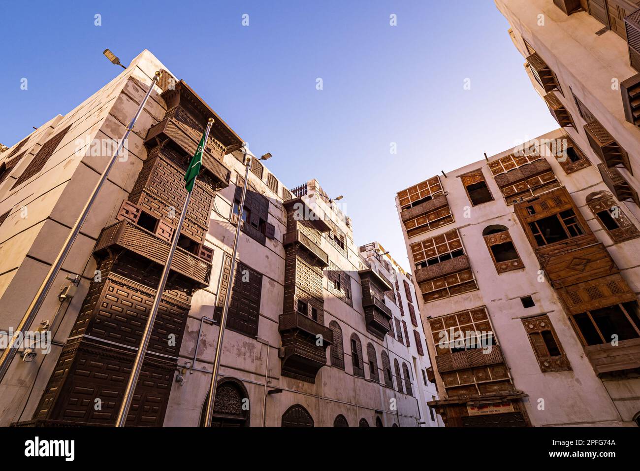 Exterior view of recently renovated traditional residential coral town ...