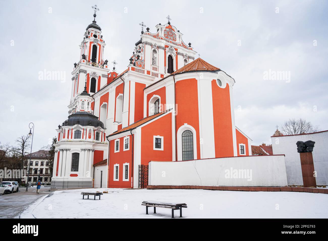 Saint Catherine's Church in Winter, a Roman Catholic church in Vilnius ...