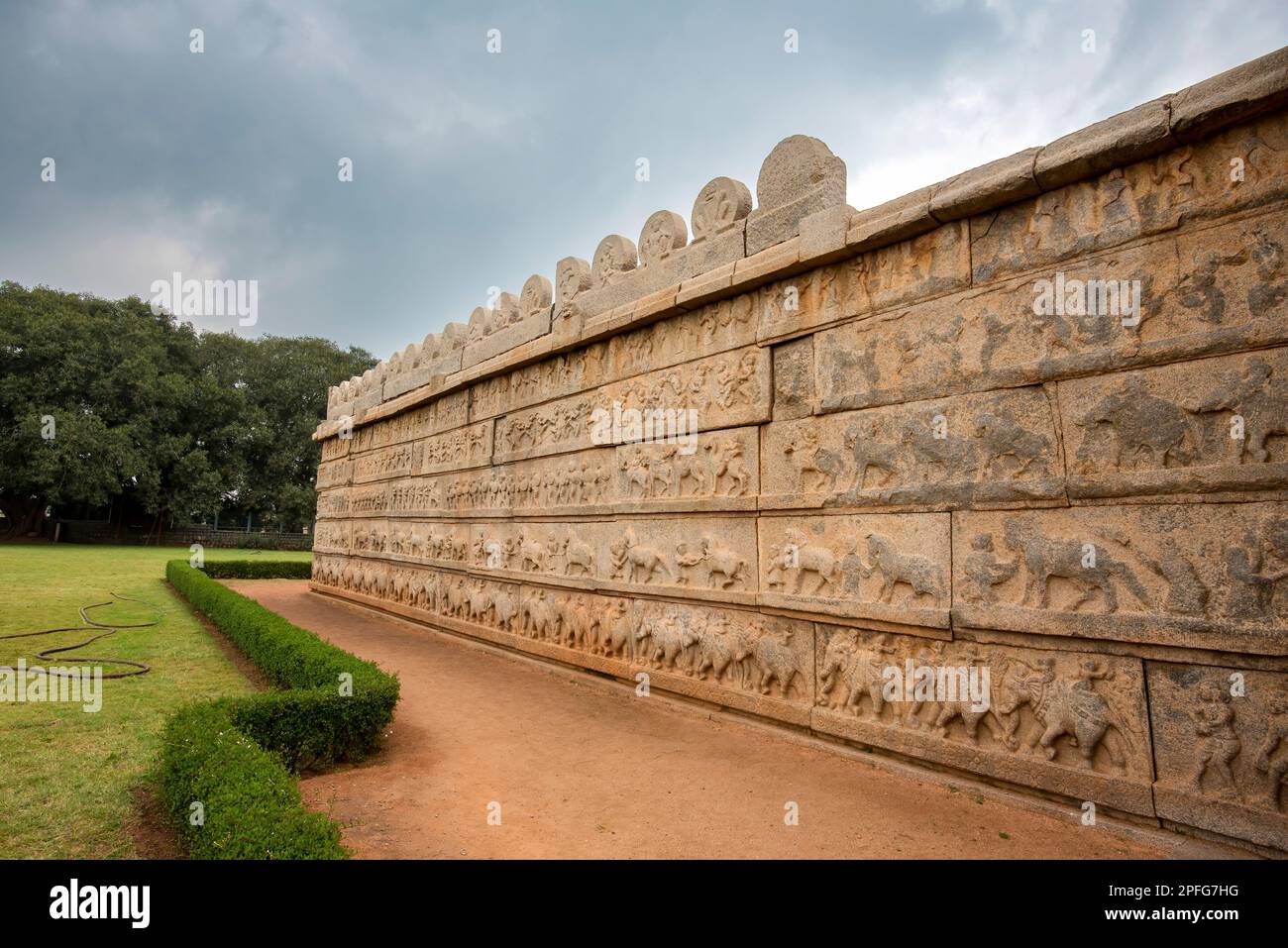 Hazara Rama Temple in Hampi is famous for the lovely bas reliefs and ...
