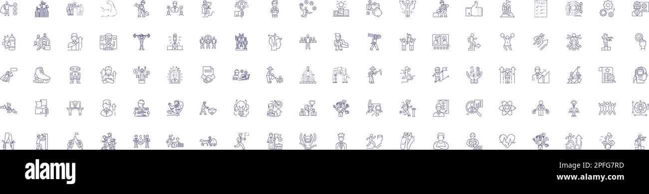 Perfomance line icons signs set. Design collection of Performance ...