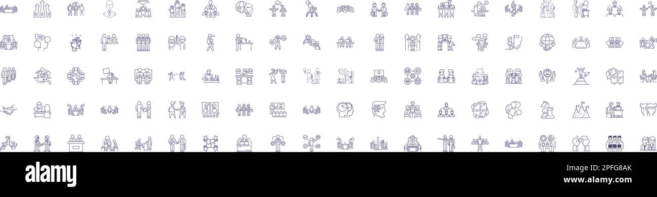 People community line icons signs set. Design collection of Community ...