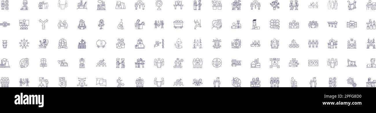 Nanotechnology line icons signs set. Design collection of Nano ...