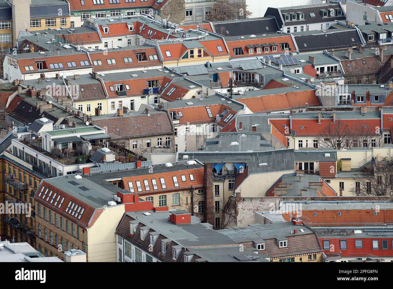 Berlin, Germany. 17th Mar, 2023. View from the 35th floor of the EDGE ...