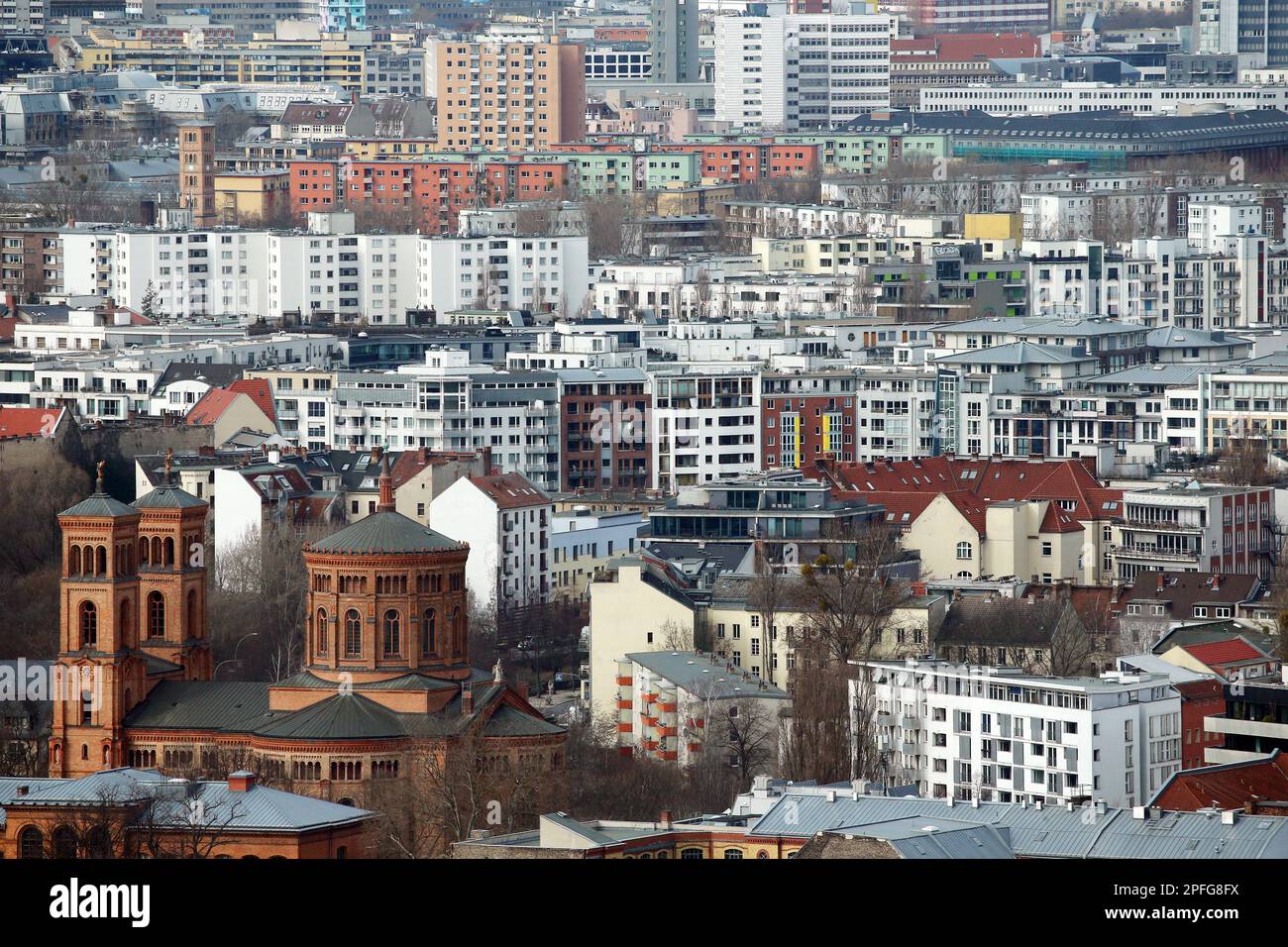 Berlin, Germany. 17th Mar, 2023. View from the 35th floor of the EDGE ...