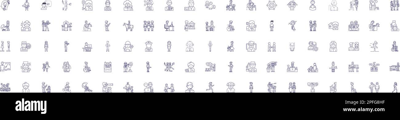 Mobile workforce line icons signs set. Design collection of Mobile ... Mobile workforce line icons signs set. Design collection of Mobile ...