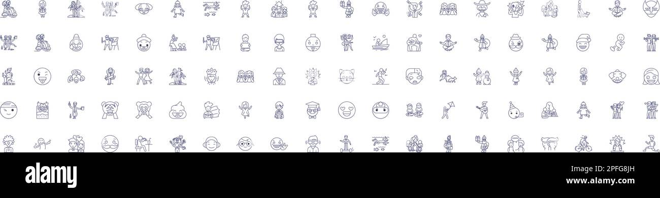 Micro-influencers line icons signs set. Design collection of Micro ...