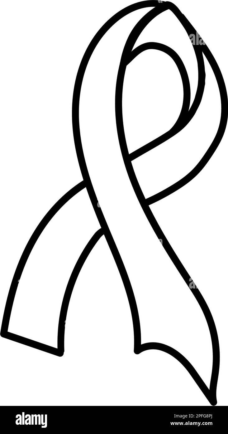Support and awareness ribbon vector line art Stock Vector Image & Art ...