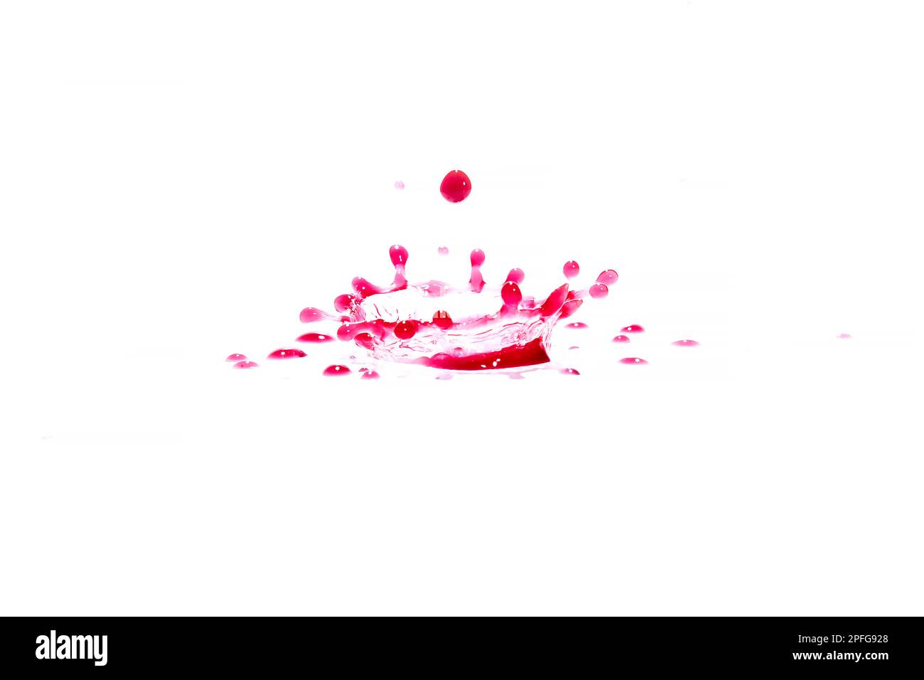 Red water splashes On a white background, photography. Red water ...