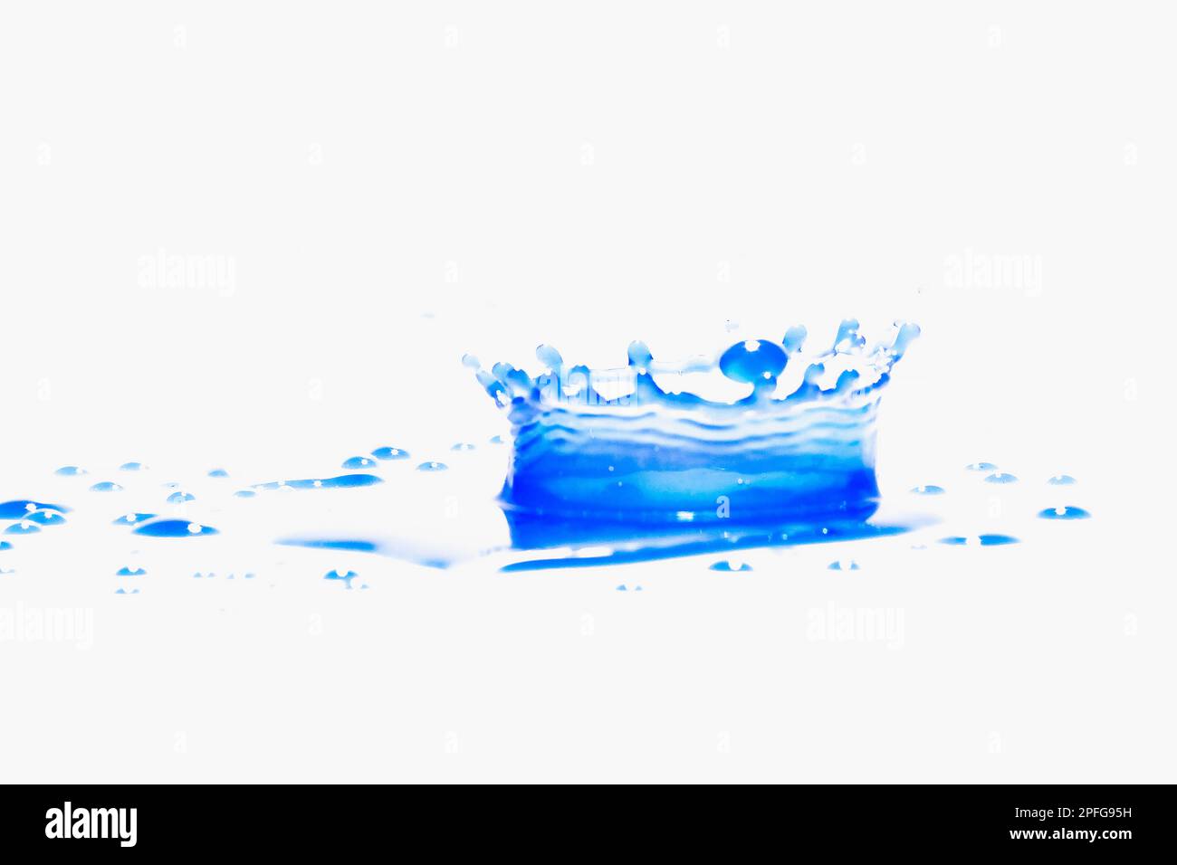 Blue water splashes On a white background, Photography. Blue water ...