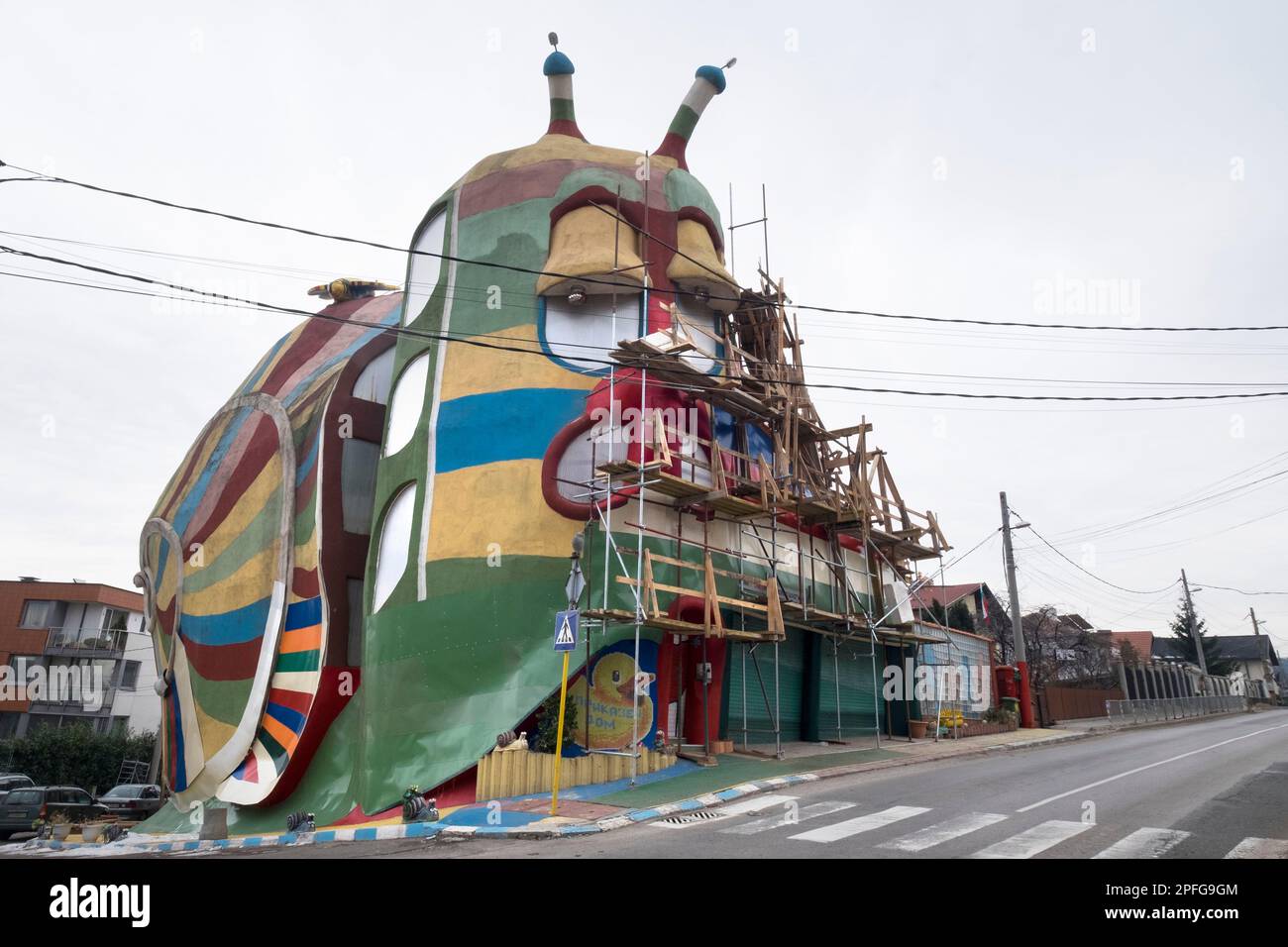 Bulgaria, Sofia, Simeonovo, Snail building Stock Photo - Alamy