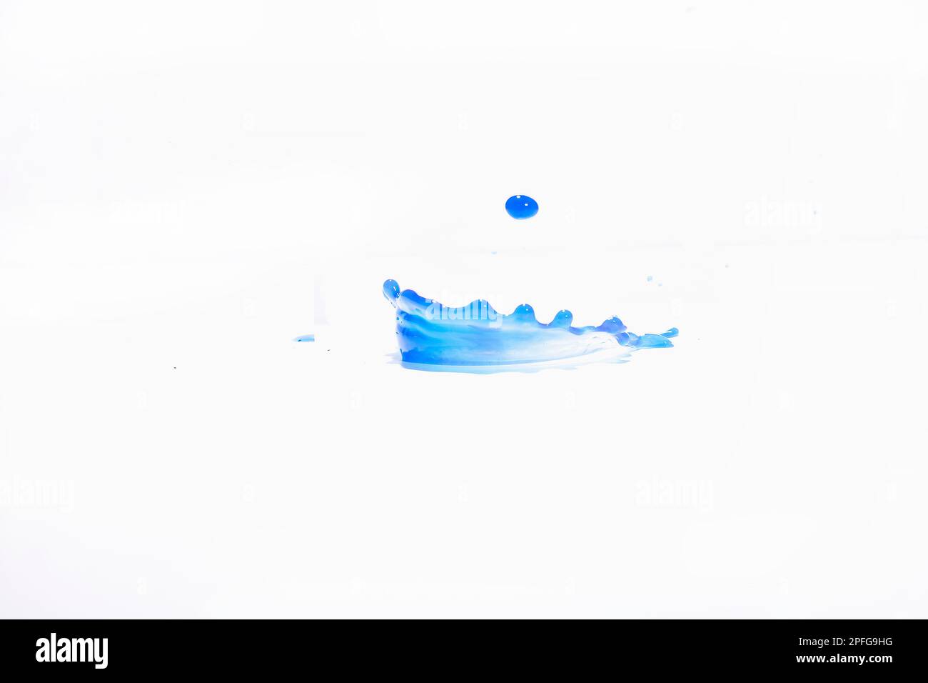 Blue water splashes On a white background, Photography. Blue water ...