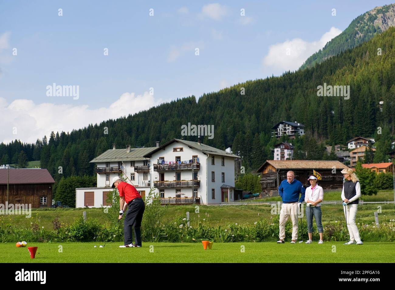 Switzerland, Canton Grisons, Davos, golf club Stock Photo - Alamy