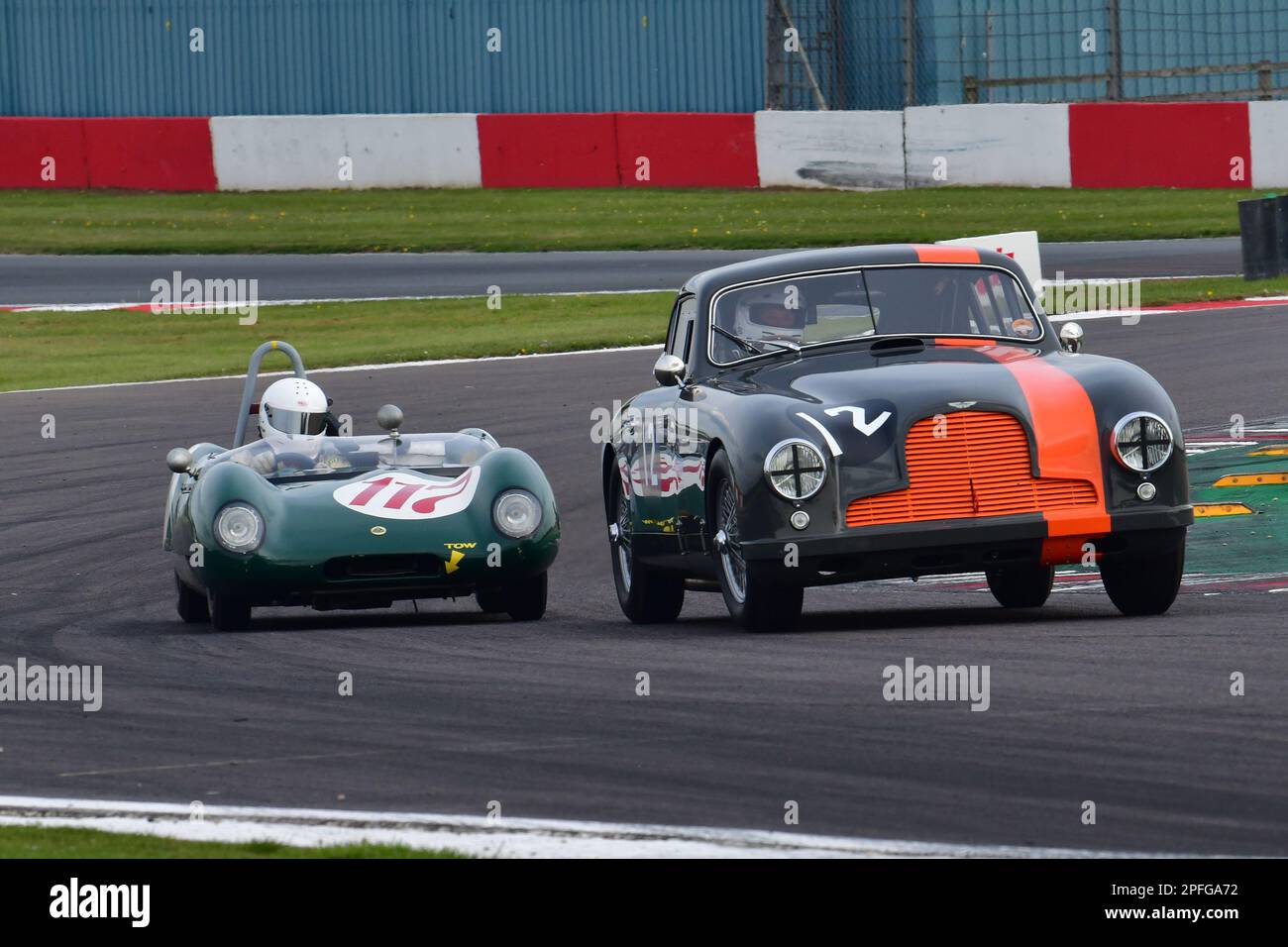 Peter Baker, Aston Martin DB2, Ian Dalglish, Lotus 17, RAC Woodcote Trophy & Stirling Moss ...