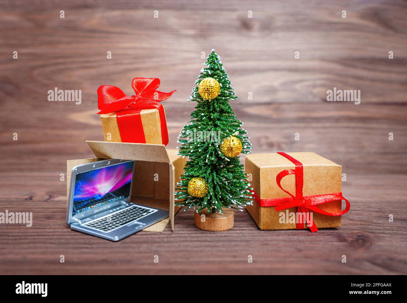 NEW YORK, USA - NOVEMBER 7, 2022 - MINIATURE APPLE MACBOOK AIR LAPTOP ...