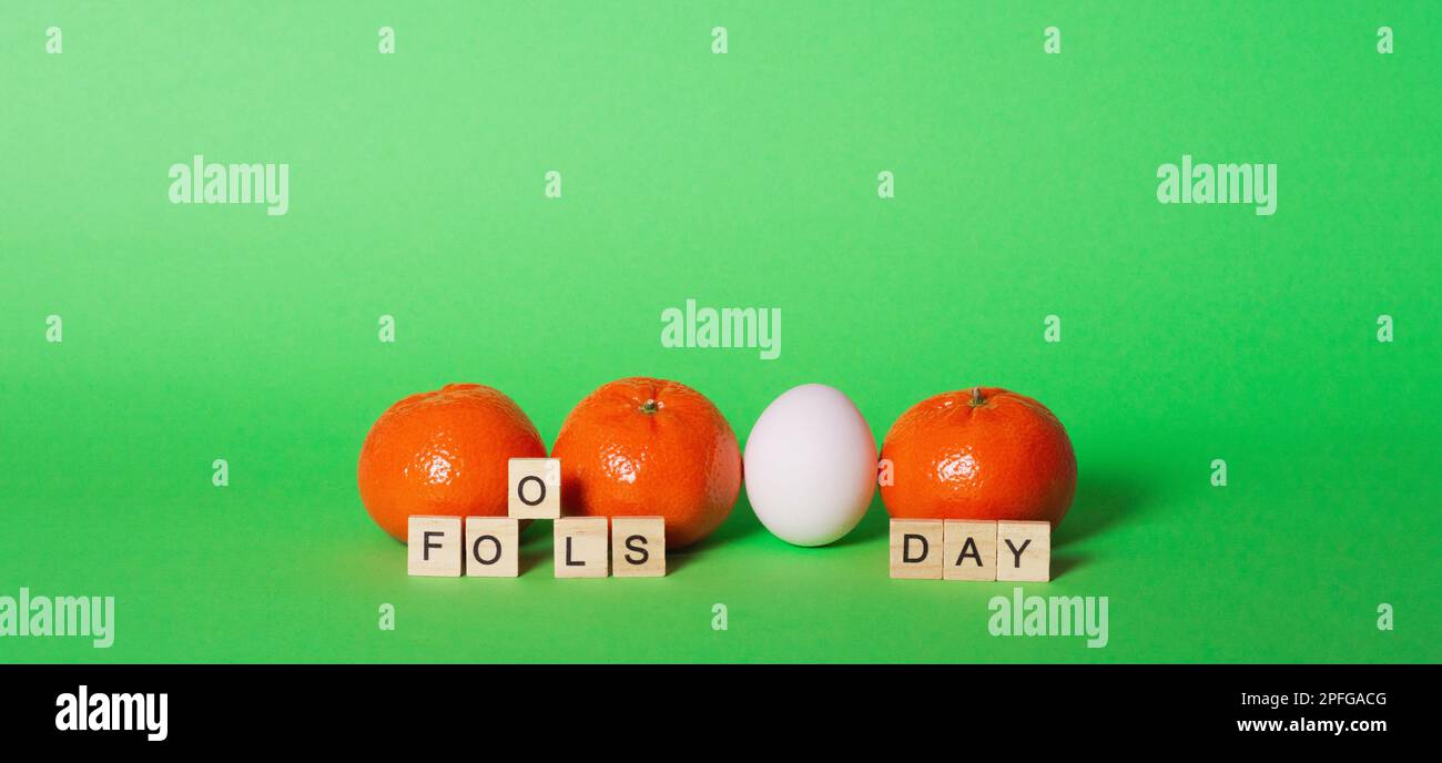 A creative picture of April Fools' Day jokes. Replacing food with ...