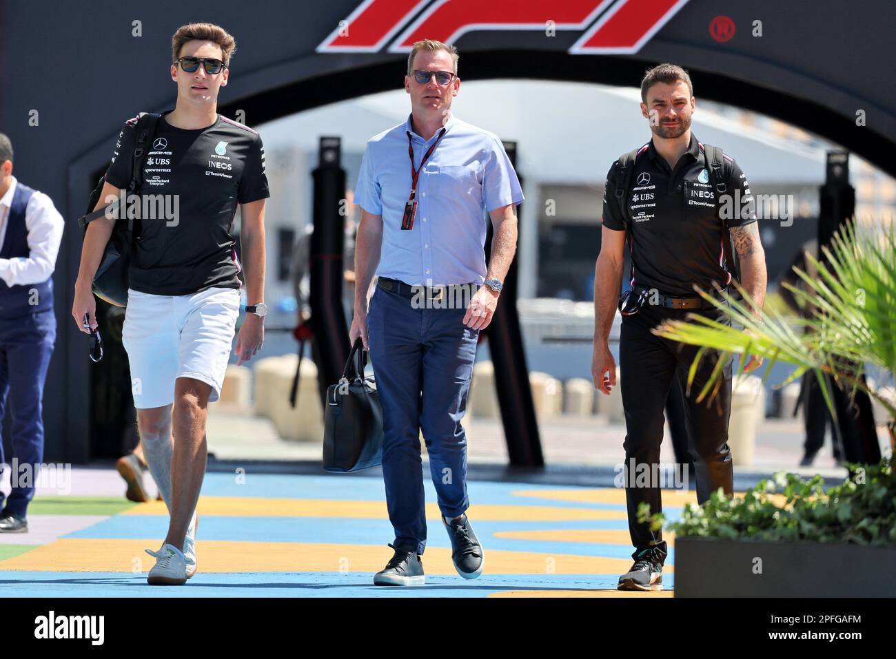 Jeddah, Saudi Arabia. 17th Mar, 2023. (L to R): George Russell (GBR ...