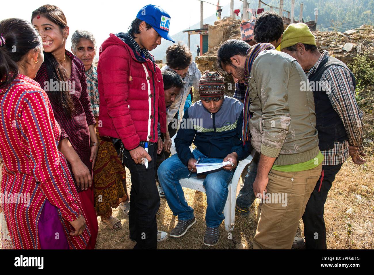 Nepal, Nuwakot district, one year after the earthquake, humanitarian ...