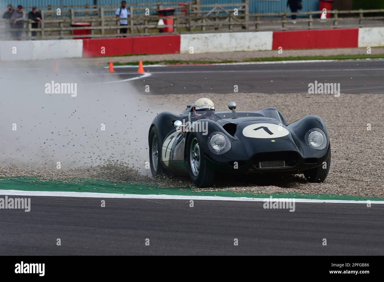 Exiting the gravel at Roberts, Gary Pearson, Alex Brundle, Lister ...