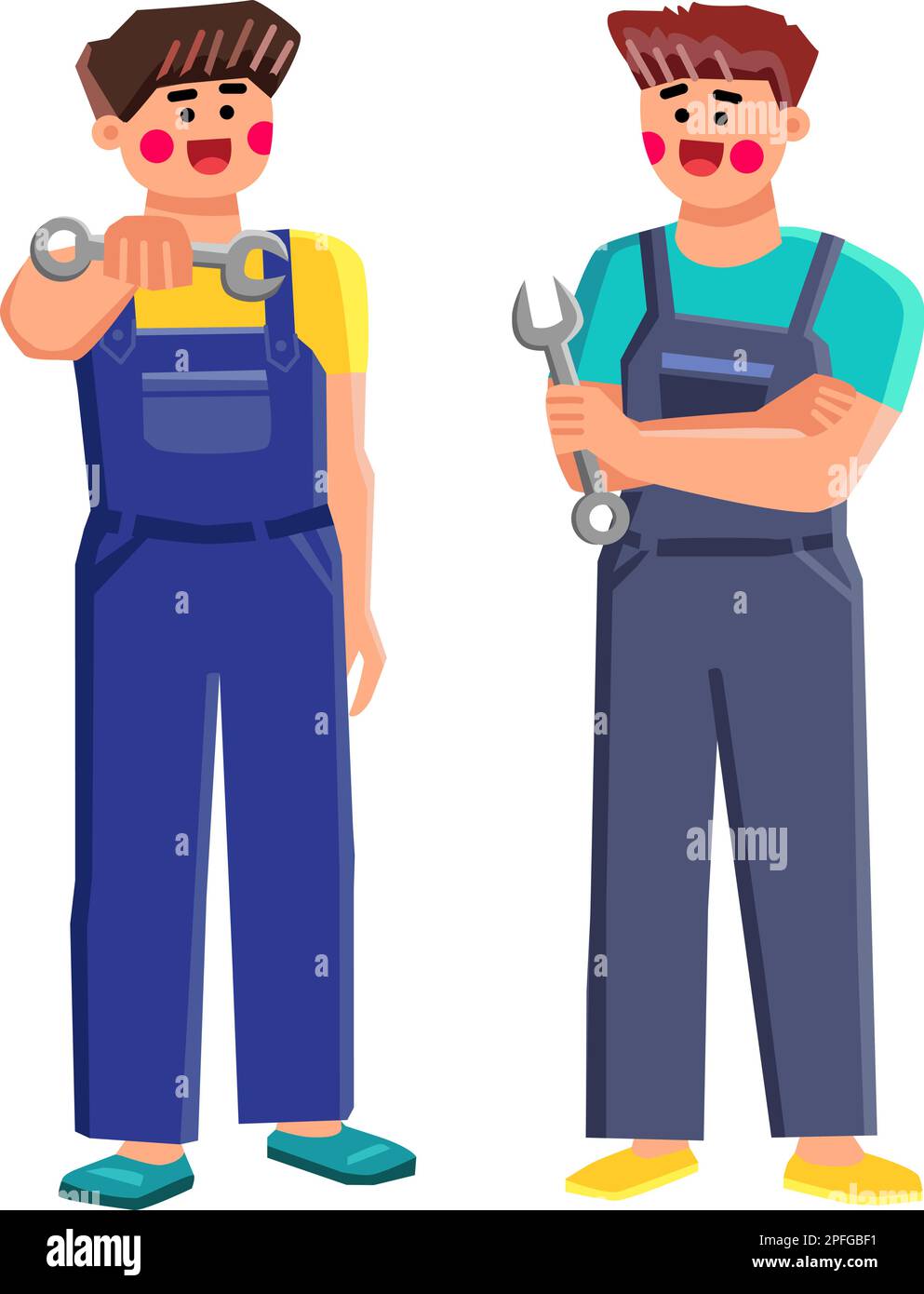 mechanic technician vector Stock Vector Image & Art - Alamy
