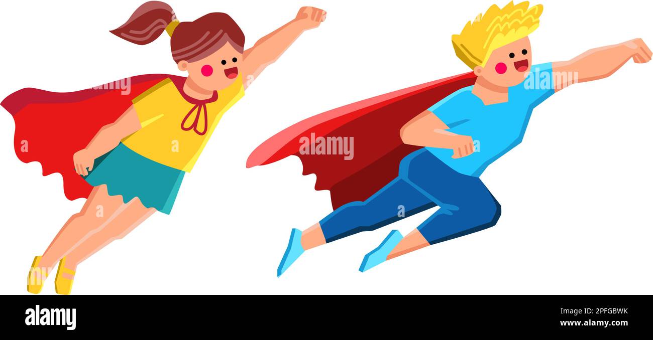 kid flying vector Stock Vector Image & Art - Alamy